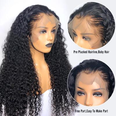 China 10A Grade 100% Brazilian Full Lace Human Hair Wig Deep Wave Natural Hairline 8-30 Inch for sale