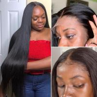 China 100 Percent Human Hair Lace Front Wig Natural Hairline Baby Hair 10A Grade 8-30 Inch for sale