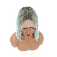 China 100% Virgin Human Hair Short Bob Wig Ocean Blue Ombre Color Brazilian Hair 10-12 Inch for sale