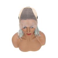 China 100% Virgin Human Hair Short Bob Wig Ocean Blue Ombre Color Brazilian Hair 10-12 Inch for sale