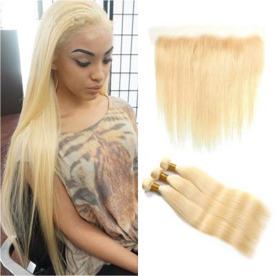 China 613# Blonde Double Weft Malaysian Human Hair Wave 10A Grade 100g for White Women for sale