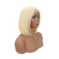 China 613 Blond Color Brazilian Virgin Human Hair Bob Wig 10-12 Inch Long Colored Straight for sale