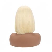 China 613 Blond Color Brazilian Virgin Human Hair Bob Wig 10-12 Inch Long Colored Straight for sale