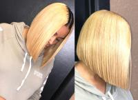 China 10 Inch 1B Blonde Straight Full Lace Human Hair Wig for White Women 10A Grade for sale