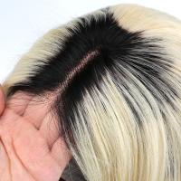 China 10 Inch 1B Blonde Straight Full Lace Human Hair Wig for White Women 10A Grade for sale
