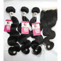 China 100% Brazilian Virgin Hair 4x4 Closure with 3 Bundles Body Wave 8-30 Inch for sale