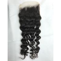 China SGS 100% Brazilian Virgin Hair Remy Human Deep Wave Hair Bundles 95-100g with Closure for sale
