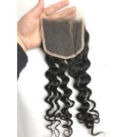 China SGS 100% Brazilian Virgin Hair Remy Human Deep Wave Hair Bundles 95-100g with Closure for sale