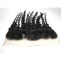 China 100% Brazilian Virgin Remy Hair Deep Wave 3 Bundles 13x4 Lace Frontal 8-30 Inch for sale