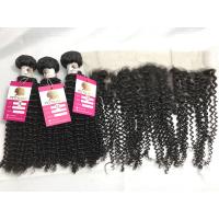 China 100 % Unprocessed Peruvian Human Hair Weave Curly Remy Hair Extensions for sale