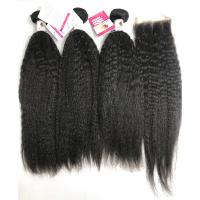China Kinky Straight Peruvian Human Hair Weave 22 Inch 100g No Smell Virgin Hair Extensions for sale
