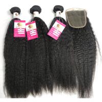 China Kinky Straight Peruvian Human Hair Weave 22 Inch 100g No Smell Virgin Hair Extensions for sale