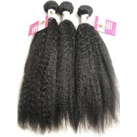 China 13x4 Lace Frontal Kinky Straight Peruvian Human Hair Weave 10A Grade 100g 8-26 Inch for sale
