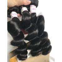 China Double Weft 100% Virgin Human Hair Extensions Loose Wave Hair Bundle for sale