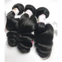 China Double Weft 100% Virgin Human Hair Extensions Loose Wave Hair Bundle for sale