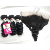 China Peruvian Human Hair Weave Remy Bundles Full Cuticle Aligned 8-30 Inch Loose Wave for sale