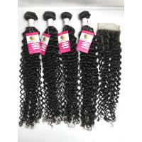 China 100% Brazilian Virgin Deep Wave Hair Bundles 4x4 Lace Closure 8-30 Inch Wholesale for sale
