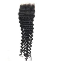 China 100% Brazilian Virgin Deep Wave Hair Bundles 4x4 Lace Closure 8-30 Inch Wholesale for sale