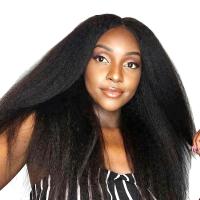 China Smooth 22 Inch Lace Front Human Hair Wig 100% Virgin Brazilian Kinky Straight for sale