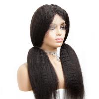 China Smooth 22 Inch Lace Front Human Hair Wig 100% Virgin Brazilian Kinky Straight for sale