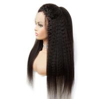 China Smooth 22 Inch Lace Front Human Hair Wig 100% Virgin Brazilian Kinky Straight for sale