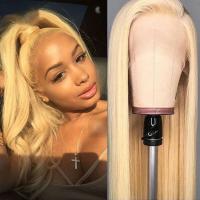 China 8 Inch Raw Virgin Human Hair Lace Front Wig 613 Blonde for Black Women HD Lace for sale