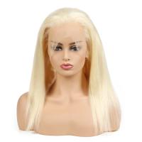 China 613 Blonde HD Full Lace Human Hair Wig 22 Inch Straight Virgin Hair No Shedding for sale