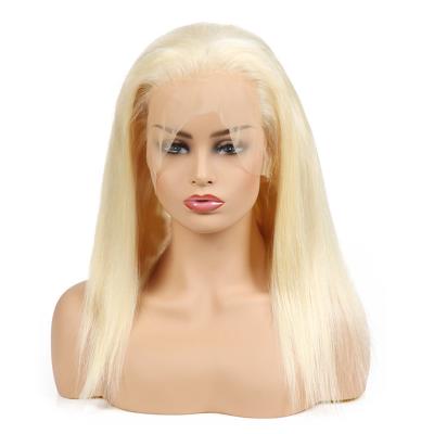 China 613 Blonde HD Full Lace Human Hair Wig 22 Inch Straight Virgin Hair No Shedding for sale