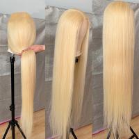 China 613 Blonde HD Full Lace Human Hair Wig 22 Inch Straight Virgin Hair No Shedding for sale