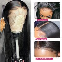 China 250% Density 13x6 HD Lace Frontal Wig Bone Straight 100% Virgin Human Hair for Black Women 8-30 Inch for sale