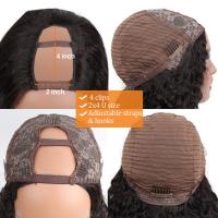 China 8A Grade Virgin Peruvian Hair Kinky Straight U Part Wig 250 Density 300g for Black Women for sale