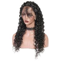 China Wavy Lace Front Wig 100% Human Hair 8-30 Inch Natural Color Virgin Hair No Shedding for sale