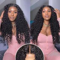 China Natural Black Curly Full Lace Human Hair Wig 8-30 Inch 150g-300g Silk Top for sale