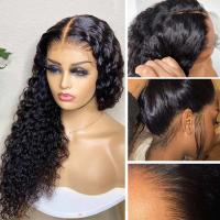 China 250% Density Full Lace Human Hair Wigs Brazilian Water Wave 12-30inch 250g for sale