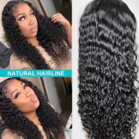 China 250% Density Full Lace Human Hair Wigs Brazilian Water Wave 12-30inch 250g for sale