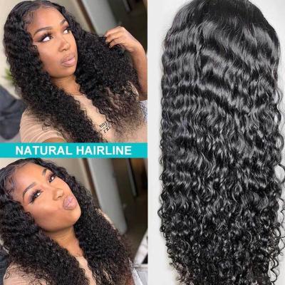 China 250% Density Full Lace Human Hair Wigs Brazilian Water Wave 12-30inch 250g for sale