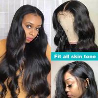 China 250g Body Wave Glueless Full Lace Human Hair Wig 8-30inch Natural Color for sale