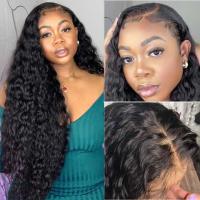 China Unprocessed Brazilian Human Hair Full Lace Wig Water Wave 12-30 Inch OEM for sale