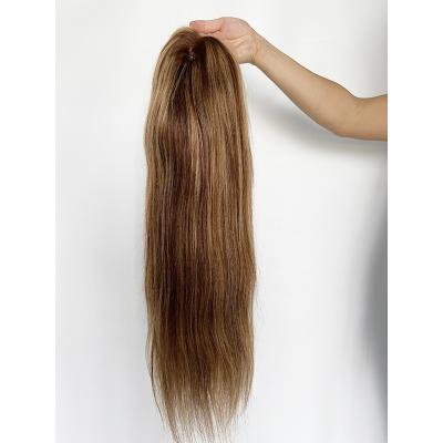 China 30 Inch Human Hair Blend Lace Front Wig Straight Tight Neat Double Weft No Shedding for sale