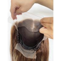 China Natural Color #613 350% Density Frontal Wigs Human Hair 14-30 Inch Virgin Brazilian Lace Front Wig for sale