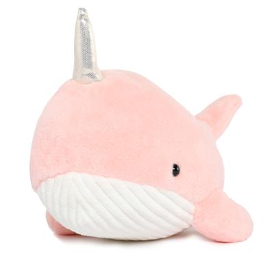 China MorisMos 24 Inch Soft Pink Plush Narwhal Whale Stuffed Toy - 60cm Ultra-Soft Cotton Hugging Pillow for Kids for sale