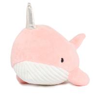 China MorisMos 24 Inch Soft Pink Plush Narwhal Whale Stuffed Toy - 60cm Ultra-Soft Cotton Hugging Pillow for Kids for sale
