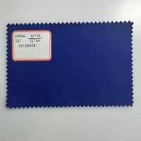 China Flame Retardant Clothing Fabric 10*10 72*44 Blue Cotton Twill Fabric for sale