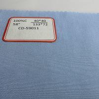 China Pure Cotton Plain Fabric 40*40 133*72 1/1 Customized Width And Density for sale