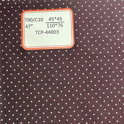 China Customized Pattern TC Fabric 90/10 45X45 110X76 1/1 44'' Blended Fabric for sale