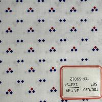 China TC Polyester Cotton Printed Fabric Poplin 45X45/133X94 Anti Feather For Shirt Dress for sale