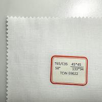 China 133X94 TC Polyester Cotton High Density Plain Poplin Fabric 45S Dyed for sale
