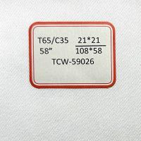 China 21S 150CM Polyester Cotton Bleached Medical Clothing Fabric for sale