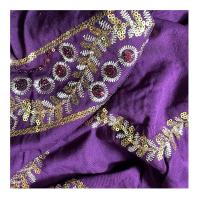 China Luxury Design Velvet Embroidery Lace 100% Polyester White Sheer Curtain Fabric Voile Factory Supply For The Living Room for sale