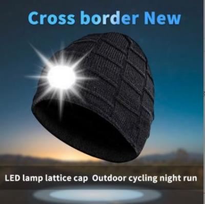 China Bluetooth Beanie Hat Video Camera with Light, USB Rechargeable 4 LED Headlamp Cap Wireless Headphones for Skiing,Running for sale